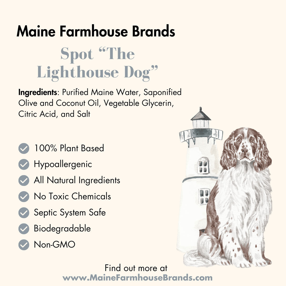 Spot "The Lighthouse Dog" All Natural Dog Wash | Unscented | Sensitive ...